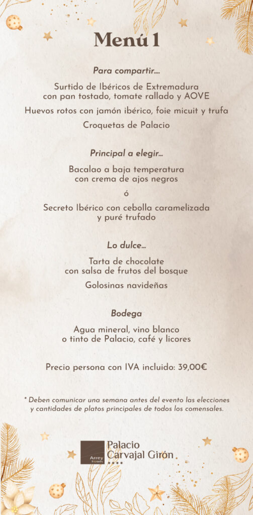 Propuestas menú para grupos